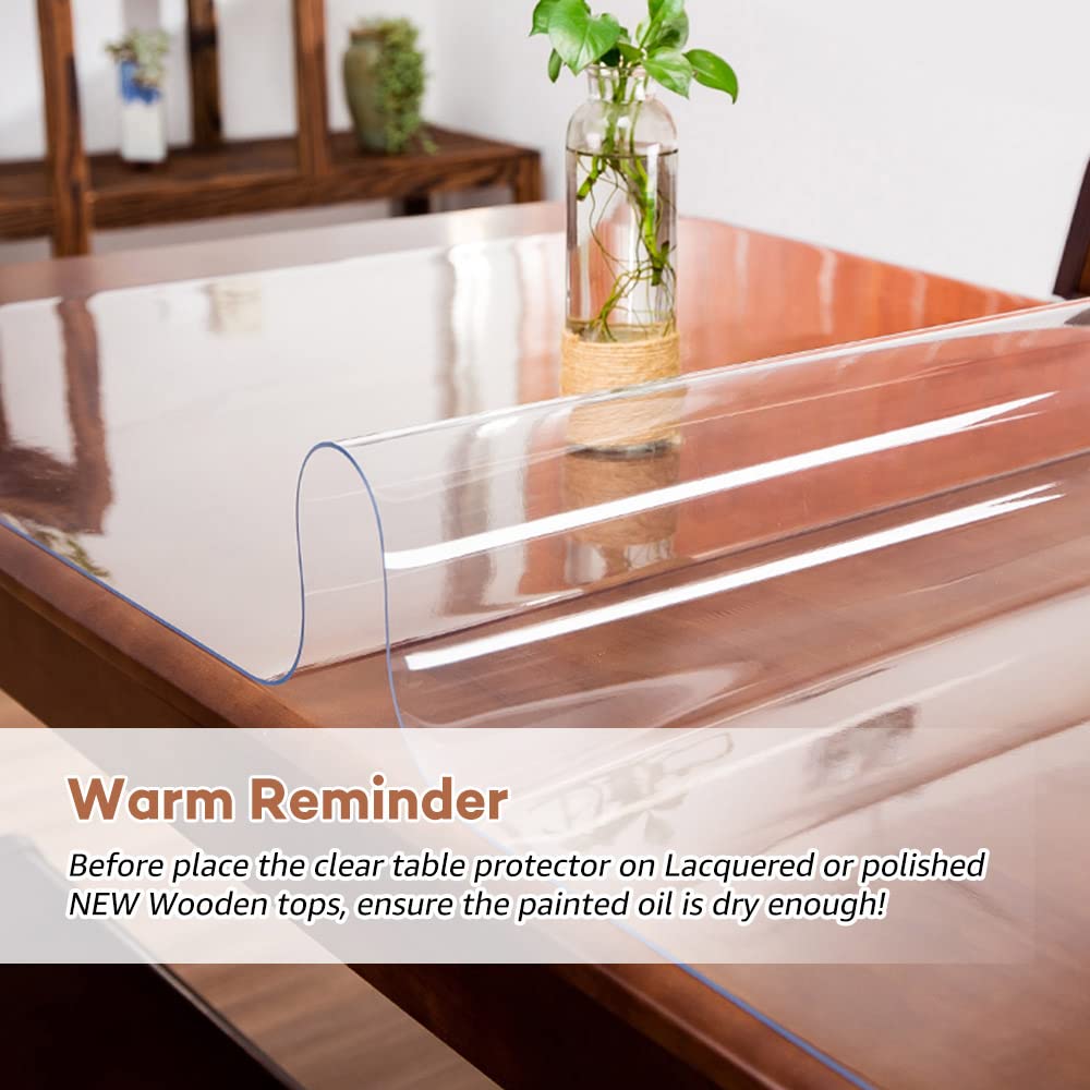 Rostikong Clear Dining Room Table Liners Protector 28 X 84 Inch Desk B ...