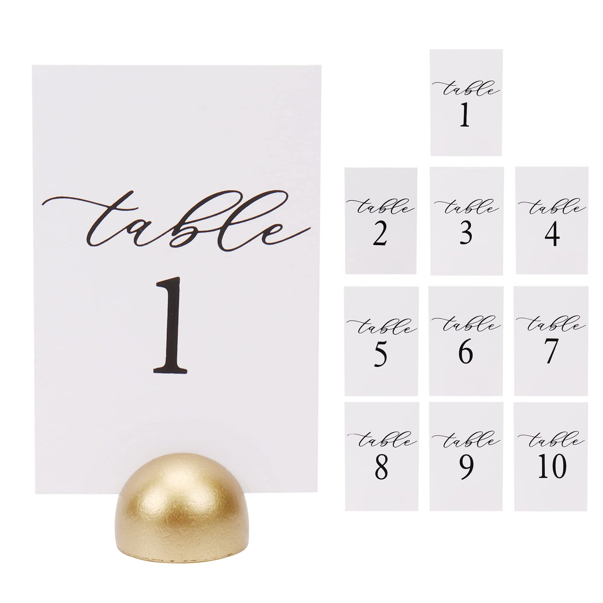 Hanna Roberts Modern Cursive Table Number Card Stock Signs With Round ...