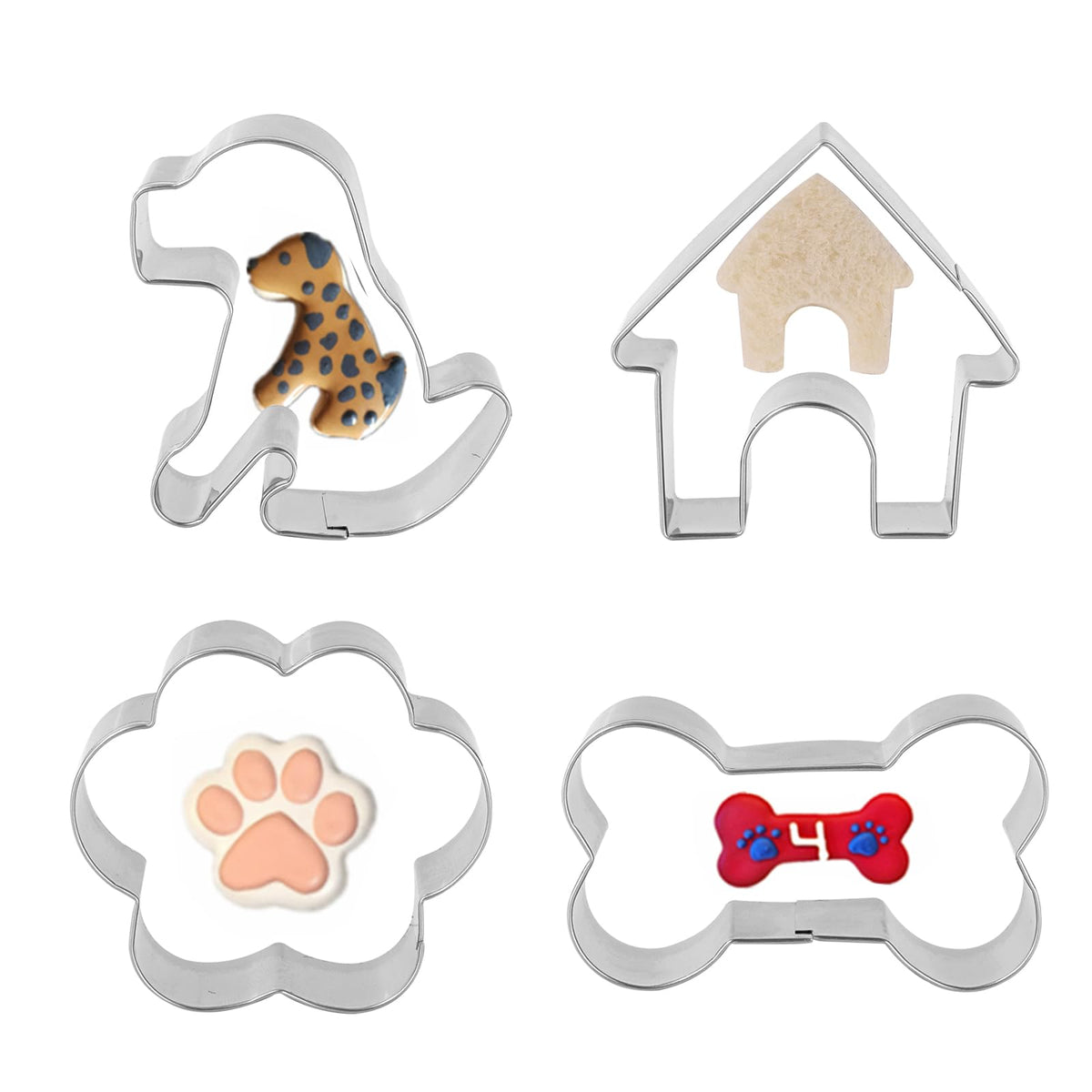 Dog Bone Cookie Cutter Anckne Bone Shape Cookie Cutter Set Stainless S ...