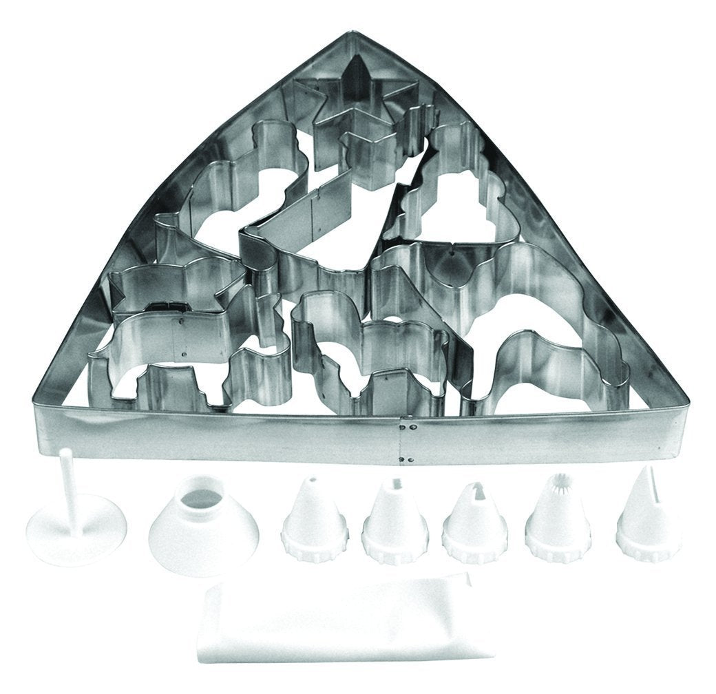 Fox Run Nativity Scene Cookie Cutter Bake Set, 21-Piece, Metallic for ...