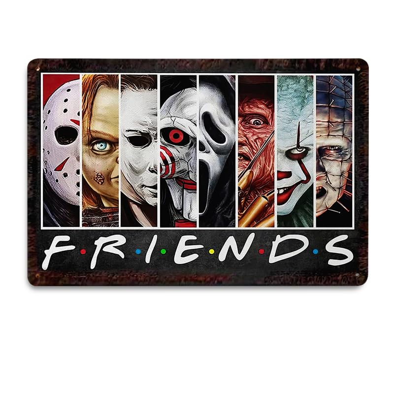 12X8 Inches ''Friends'' Horror Edition Vintage Metal Tin Sign | Hallow ...