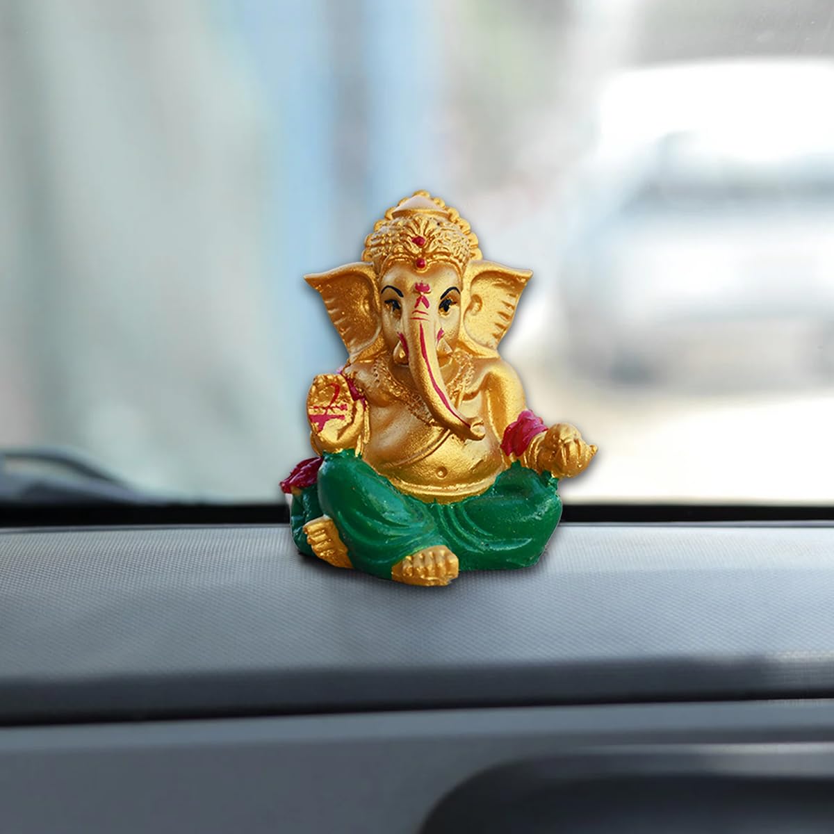 Saugat Traders Gold Ganesh Ji Murti For Car Dashboard Home Temple Gane ...
