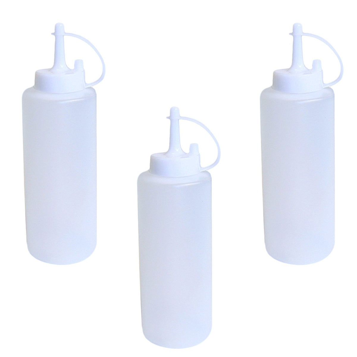 Chef Craft Set Of 3 Plastic Squeeze Caps, Ketchup Bbq Sauce Dispensing ...