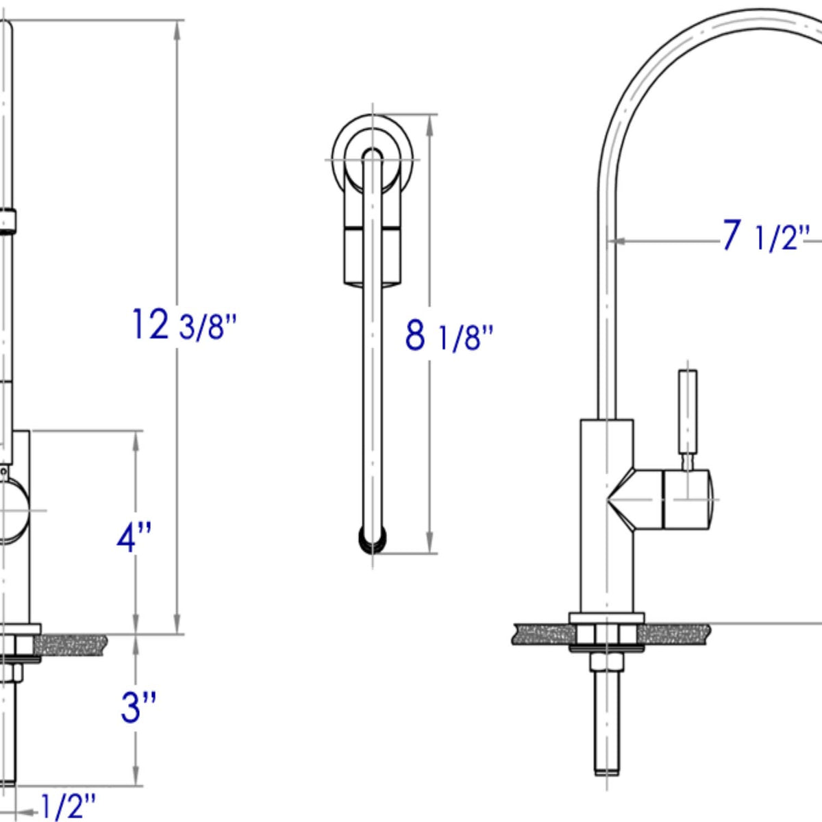 Alfi Ab5008-Pss Solid Stainless Steel Gooseneck Water Dispenser, Polis ...