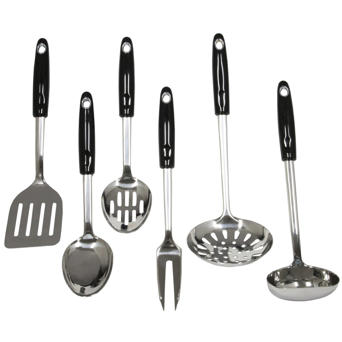 Chef Craft Heavy Duty Kitchen Tool And Utensil Set, 6 Piece, Stainless ...