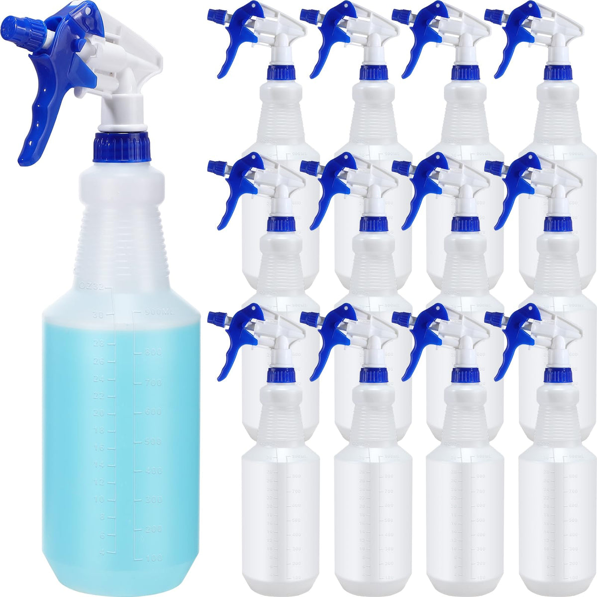 Eaasty 12 Pcs Plastic Spray Bottle 32 Oz Bulk Heavy Duty Leakproof ...