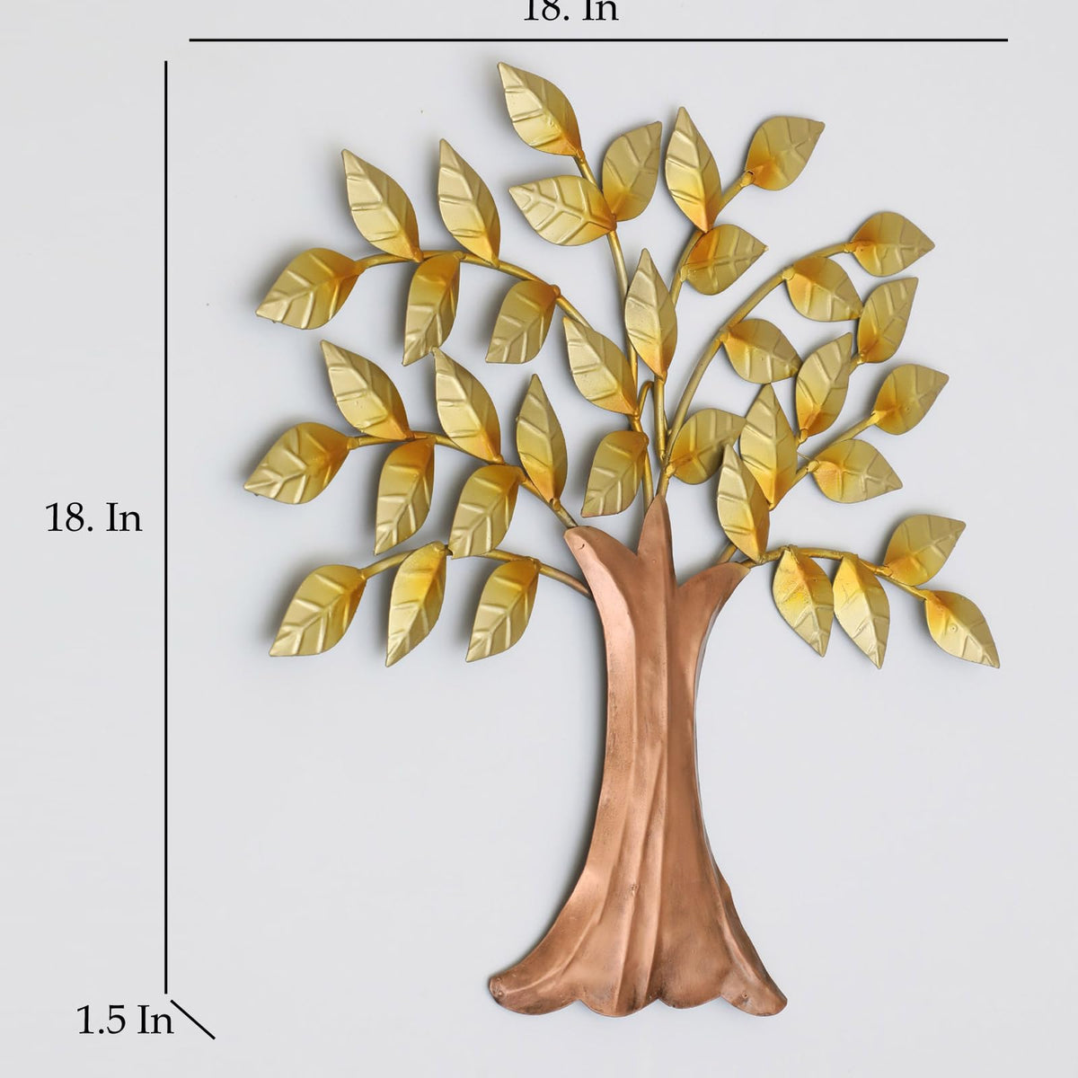 Vedas Reva Metal Contemporary Design Golden Tree Of Wisdom & Life Wall ...
