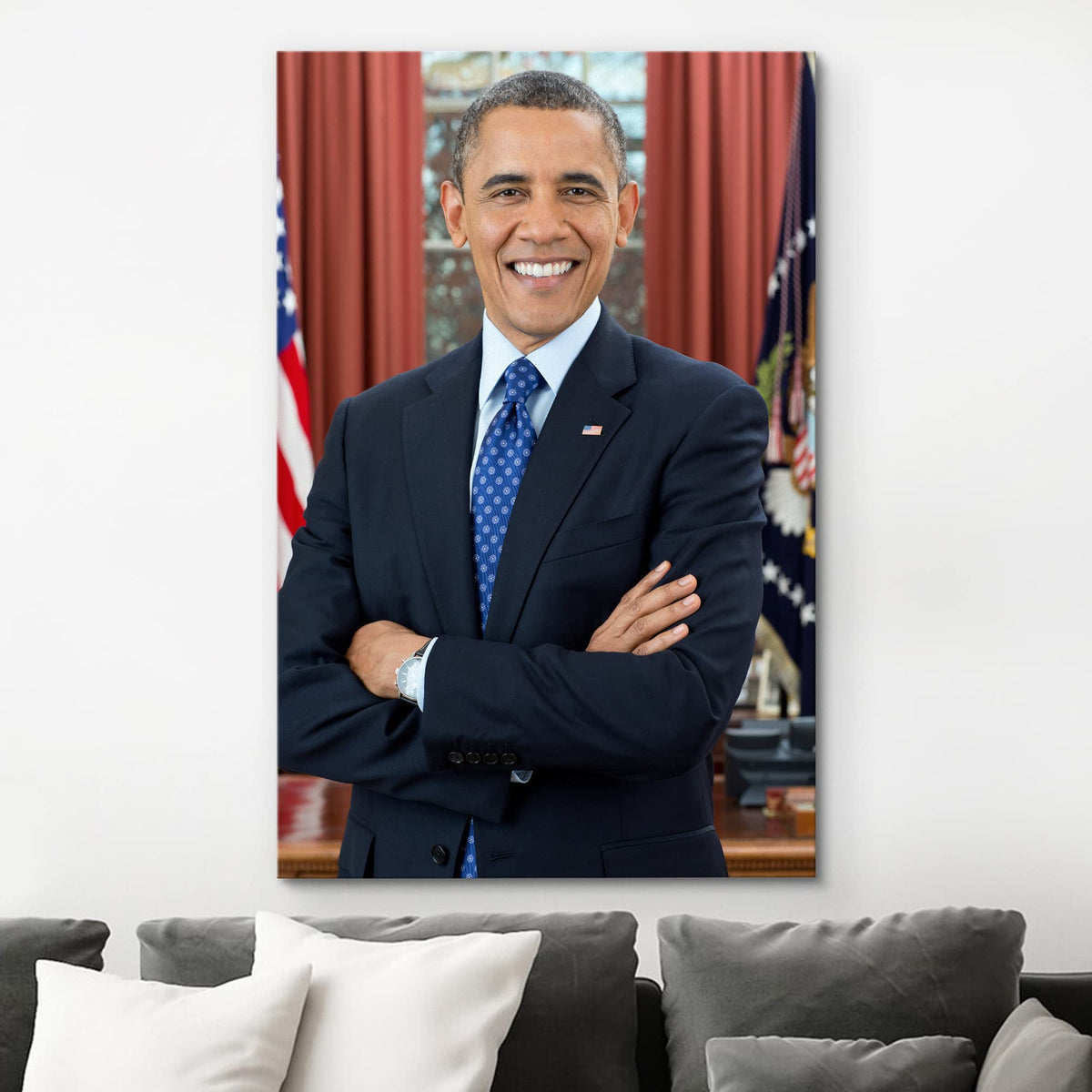 Wall26 Canvas Print Wall Art Portrait Of President Barack Obama People ...