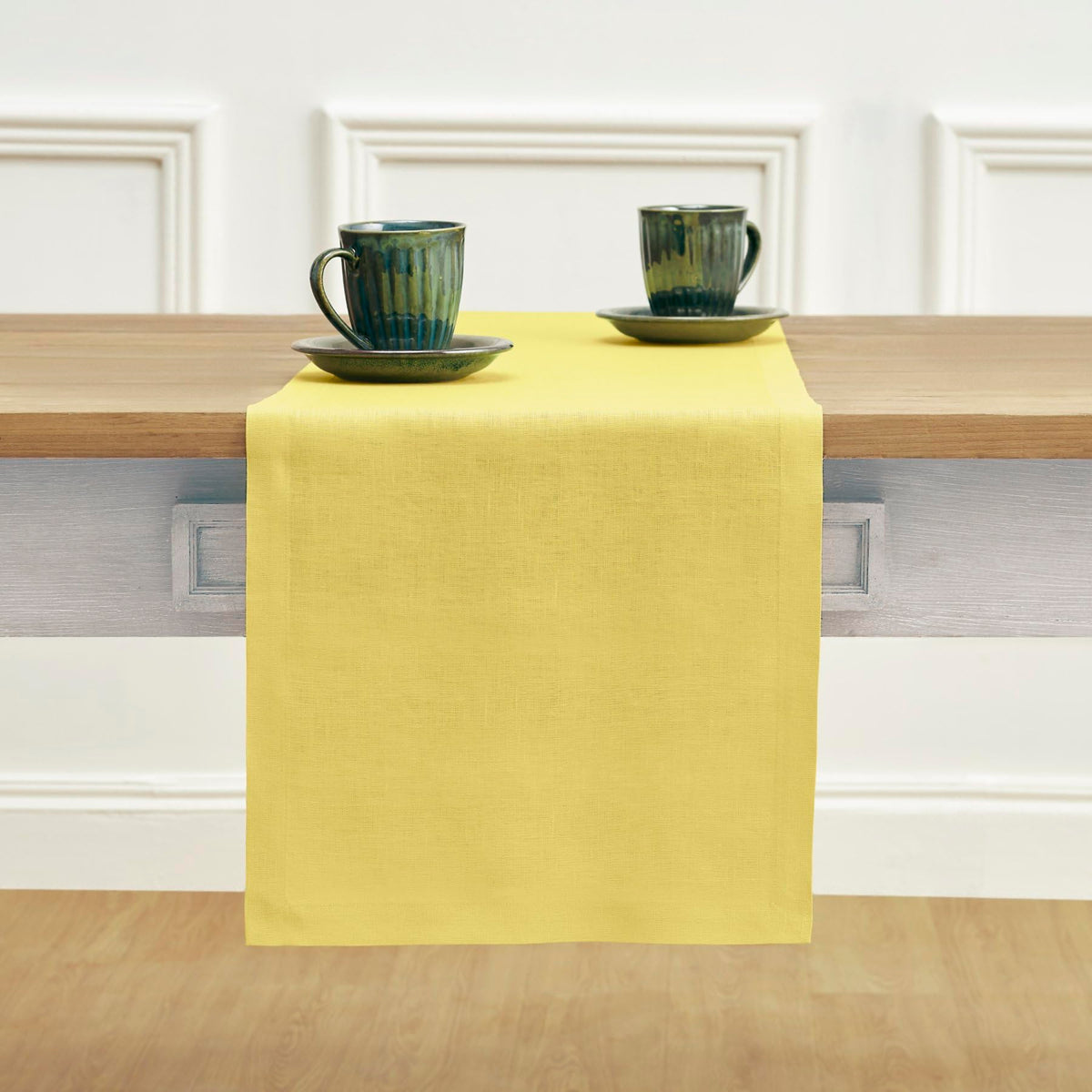 Solino Home Linen Sunshine Yellow Table Runner 36 Inch - Fete, 100% Pu ...
