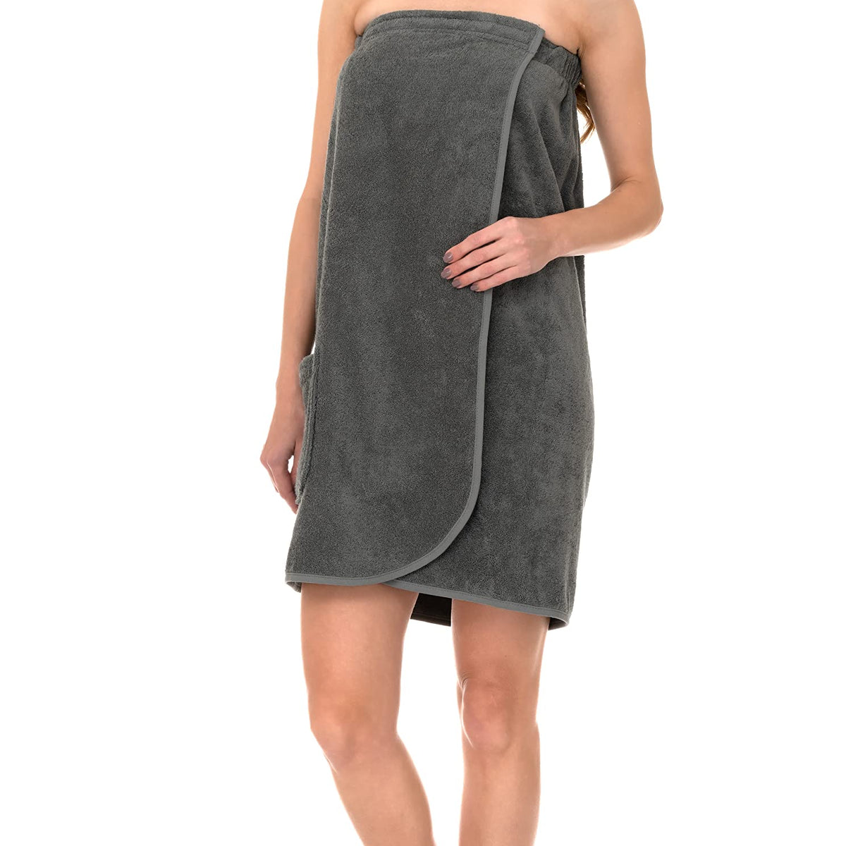 Towelselections Womens Shower Wrap Adjustable Cotton Terry Cloth Gym C ...