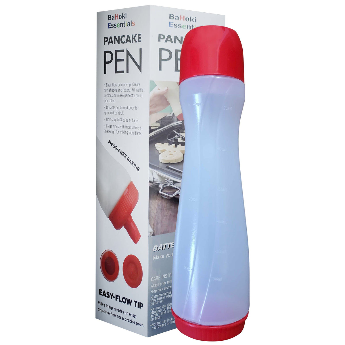 Bahoki Essentials Pancake Pen - Easy Squeeze Pancake Art Plastic Bottl ...