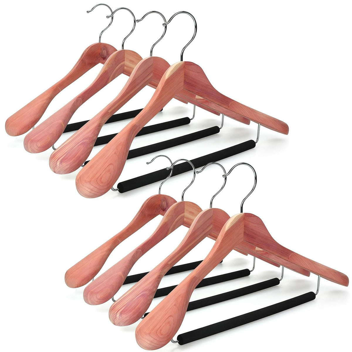 Topia Hanger American Red Cedar Wide Shoulder Wooden Hangers 8 Pack, L ...