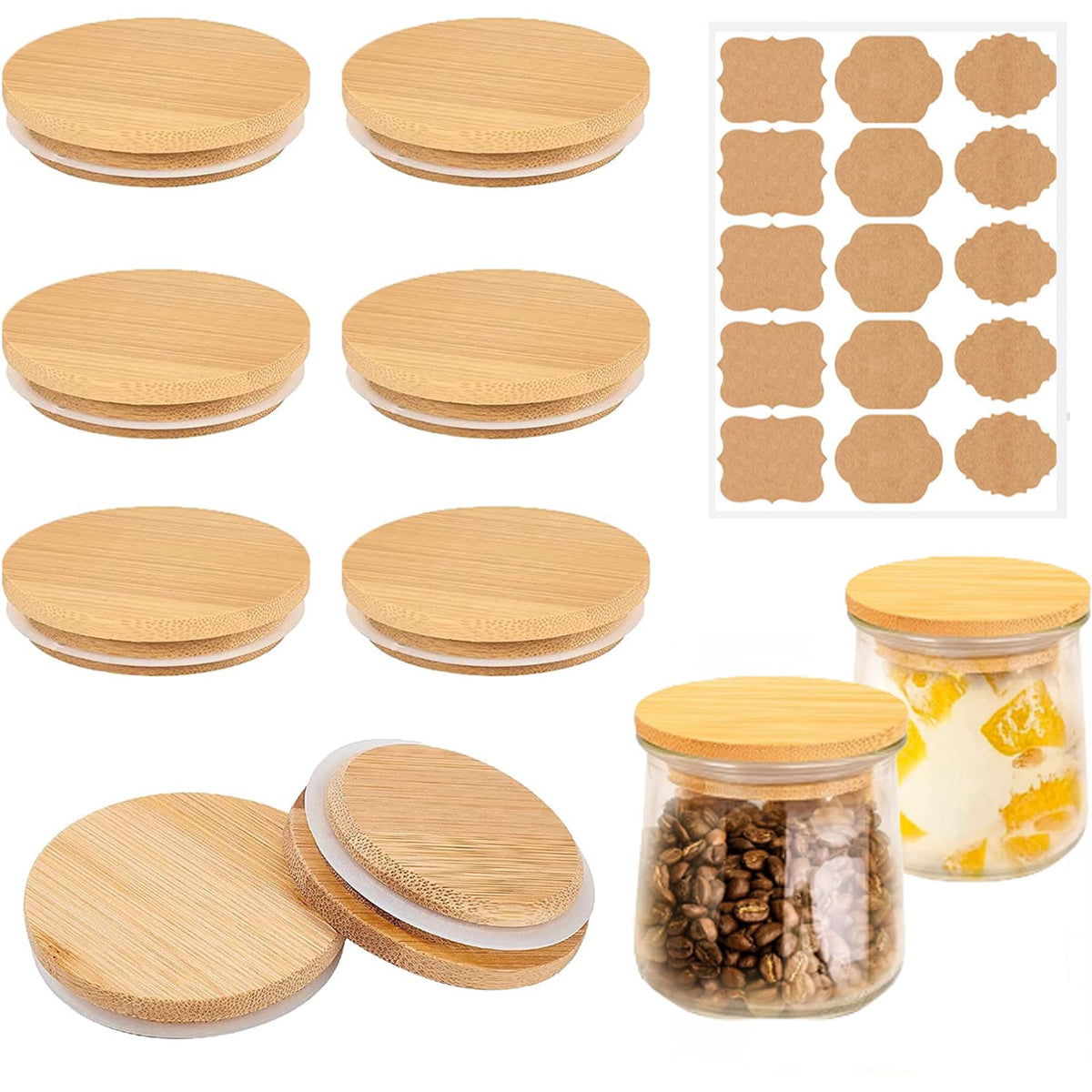 Oui Yogurt Jar Lids, 8Pcs Oui Lids, Reusable Lids For Oui Yogurt Jars ...
