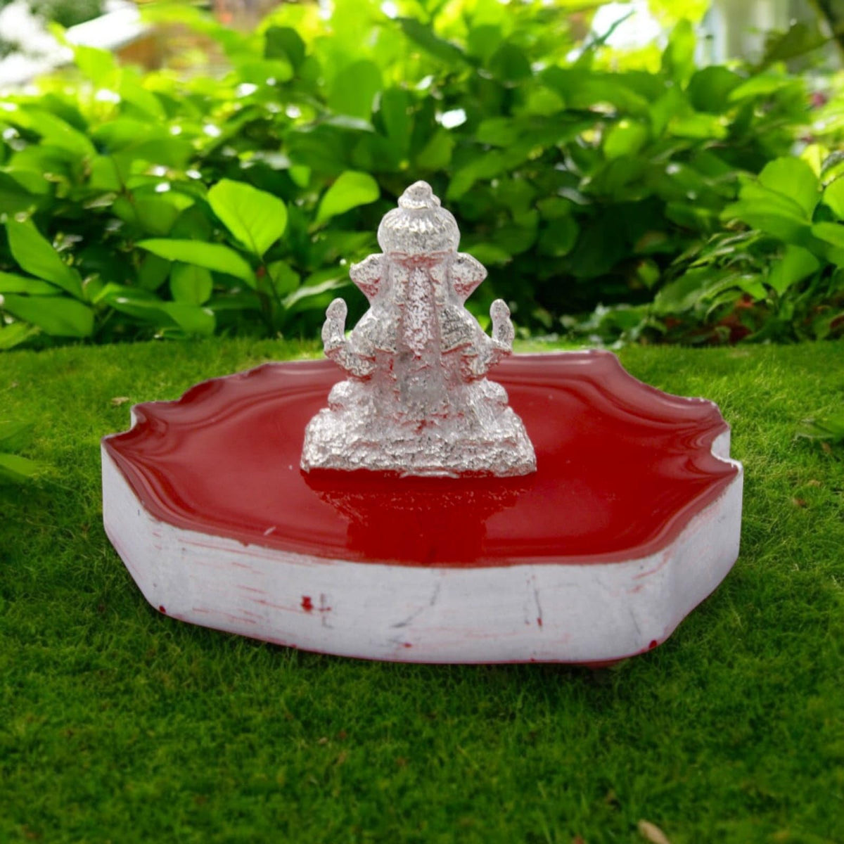 Lbv 4.65 Gram Silver Lord Ganesha Idol With Raisin Agate Stone And Gan ...