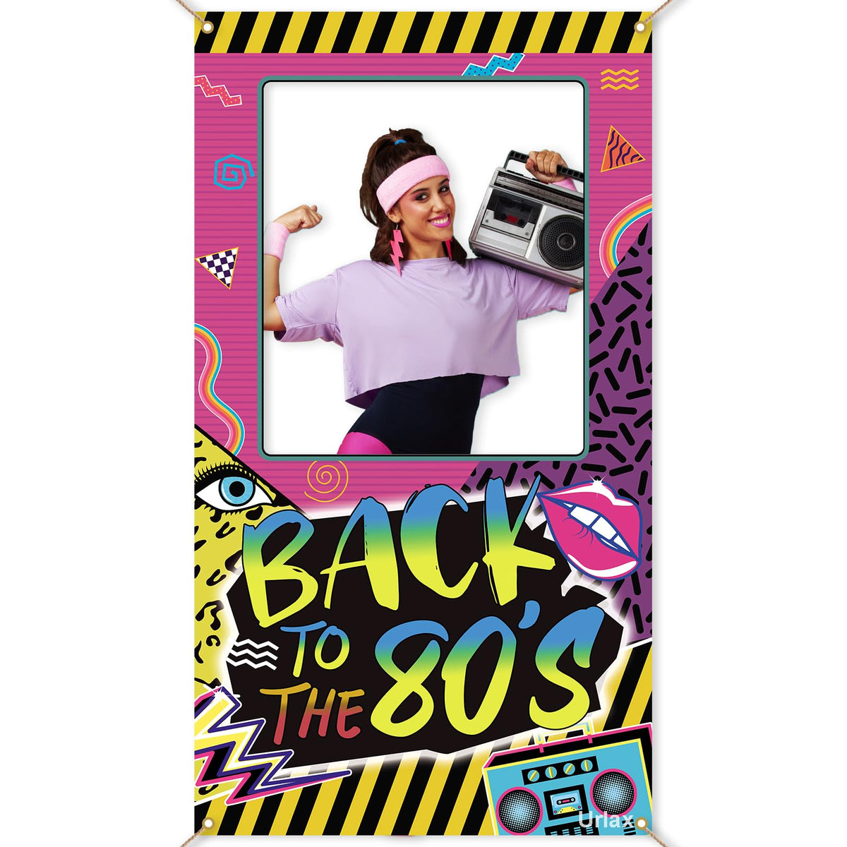 Back To The 80S Photo Booth Props 80S Party Decorations 1980S Hip Hop ...