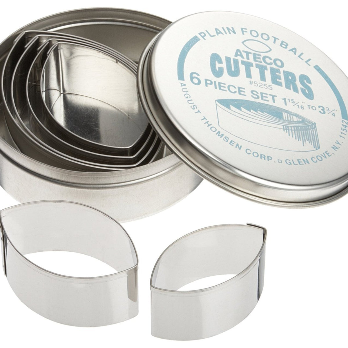 Ateco Rectangle Pastry Fluted Round Cutters In Graduated Sizes, Plain ...