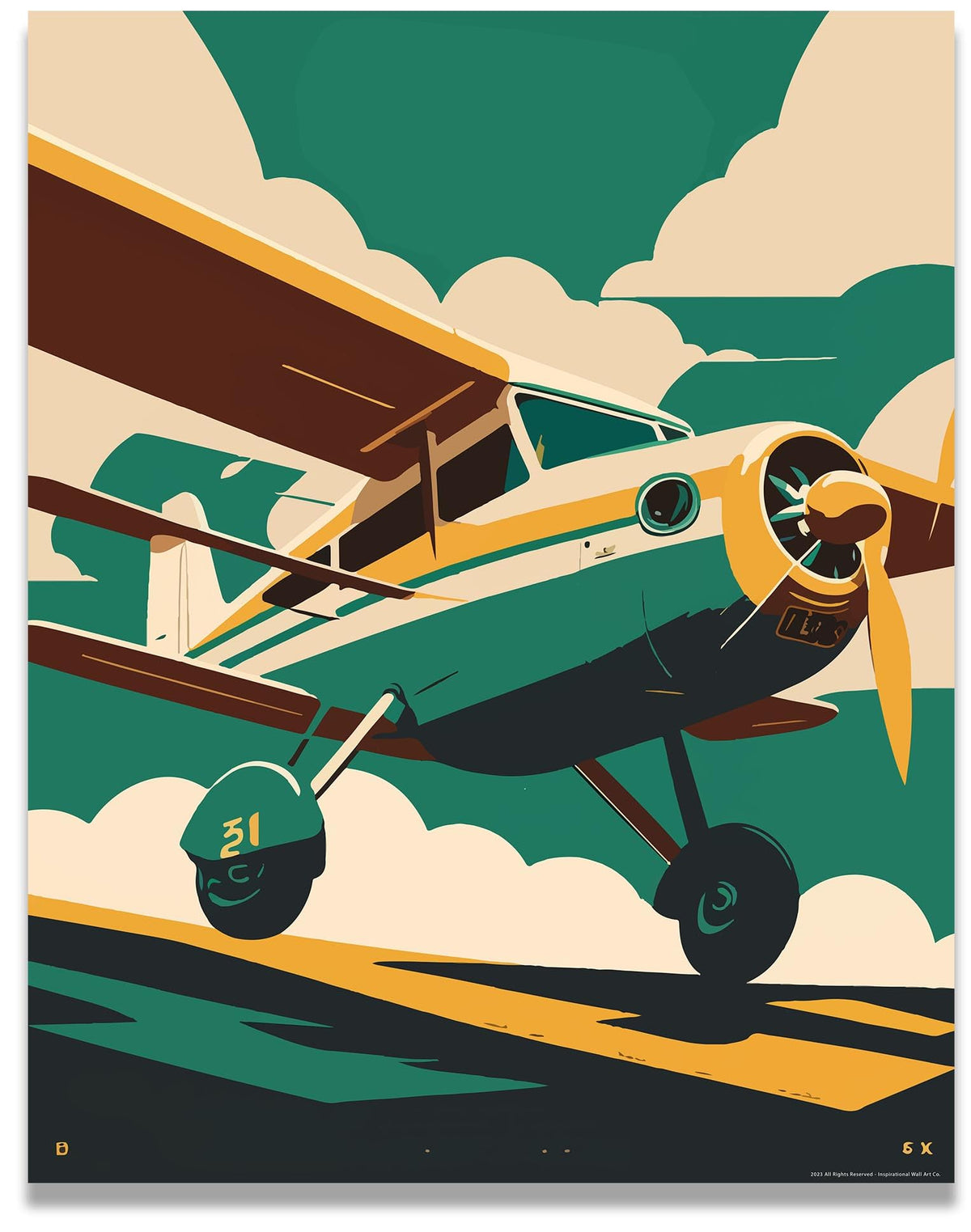 Inspirational Wall Art Co. - Runway | Cessna 172 Poster - Airplane Wal ...