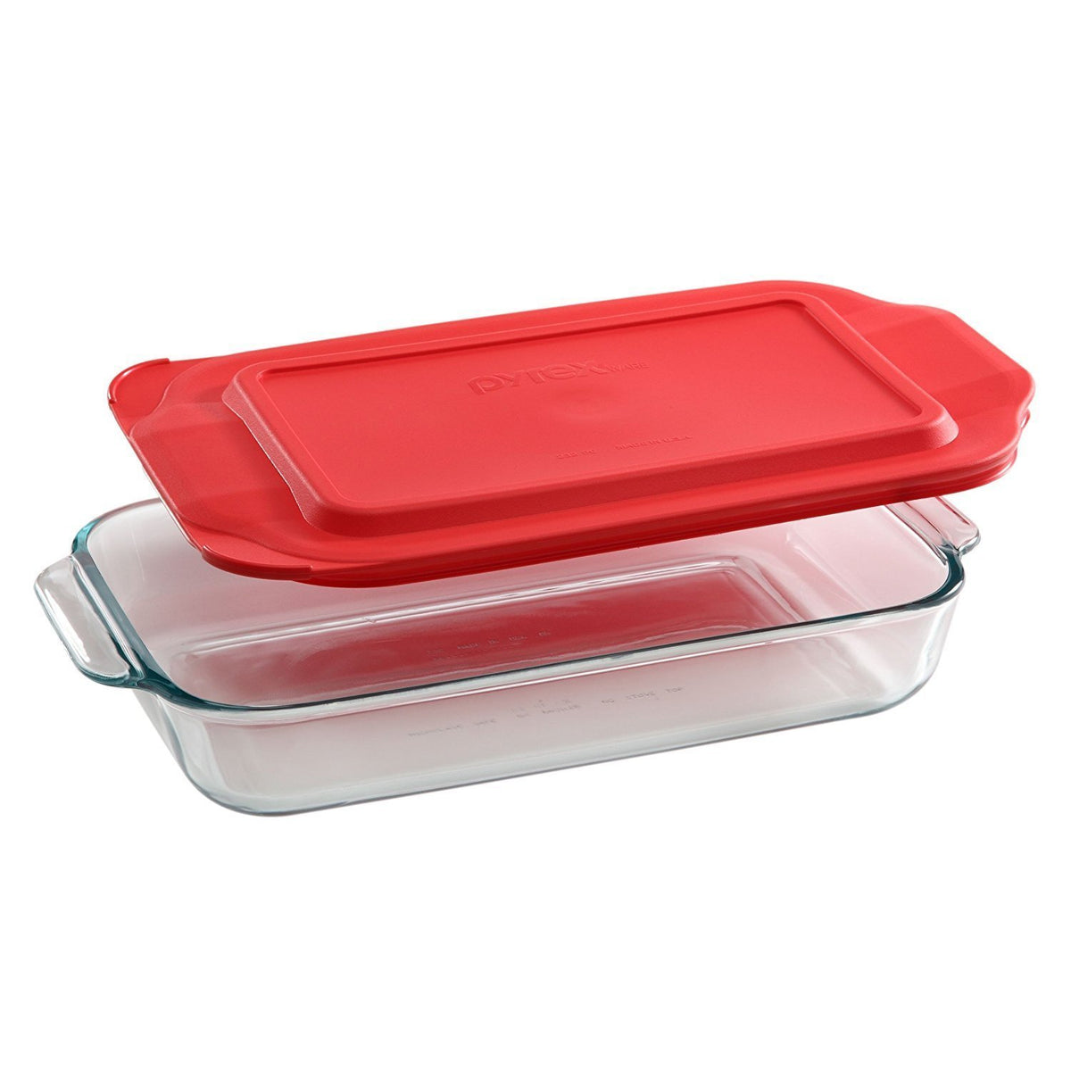 Pyrex Basics 2-Qt Oblong With Red Cover – Homenkitchenshop