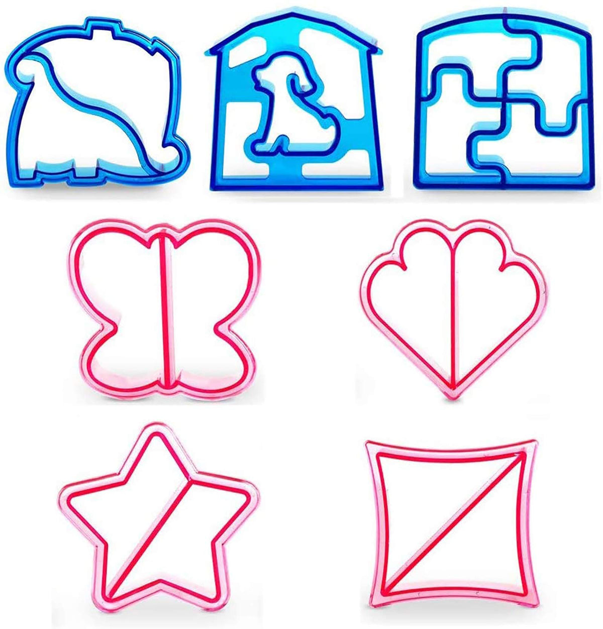 7 Pack Sandwich Cutters And Bread Crust Shape Remover For Kids, Messar ...