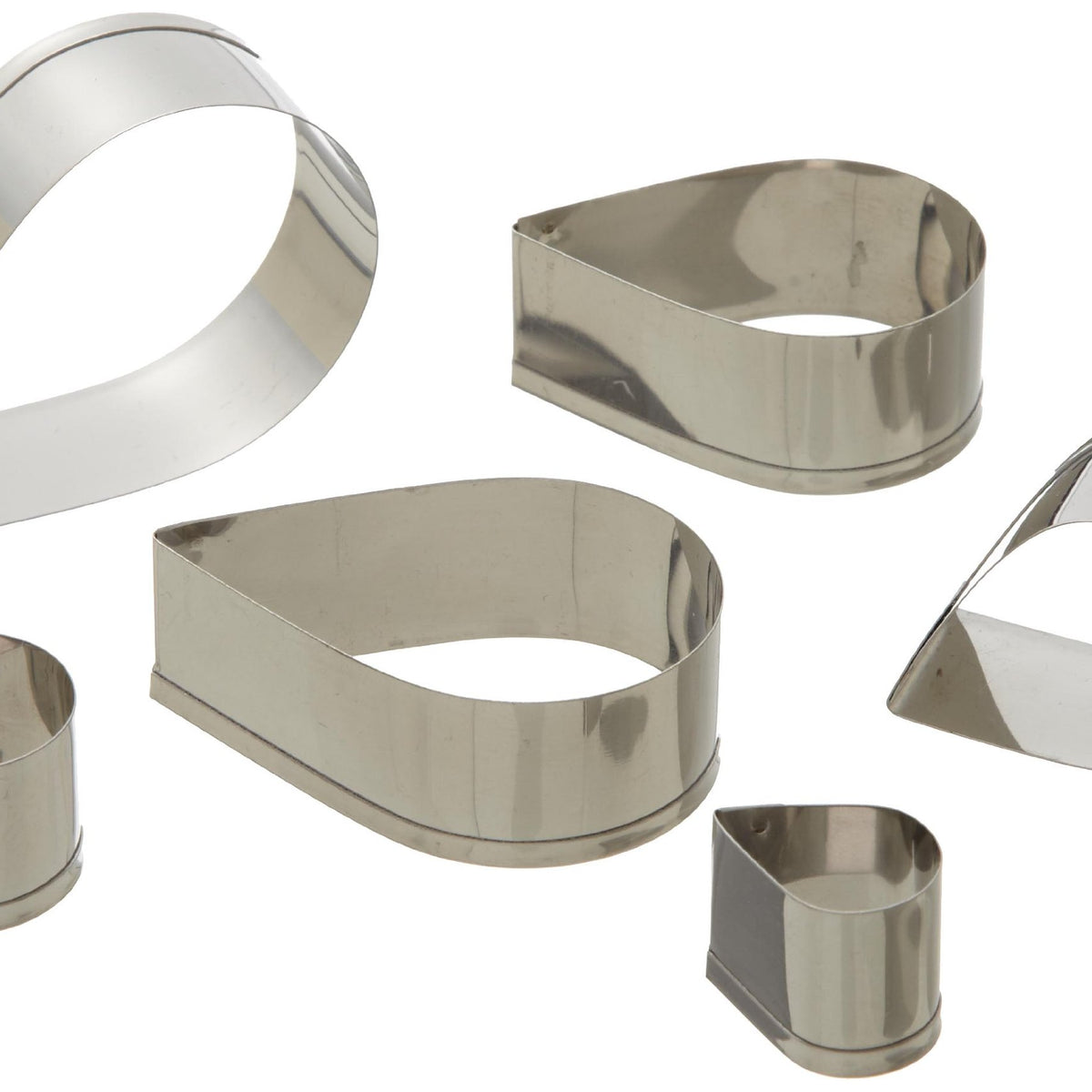 Ateco Rectangle Pastry Fluted Round Cutters In Graduated Sizes, Plain ...