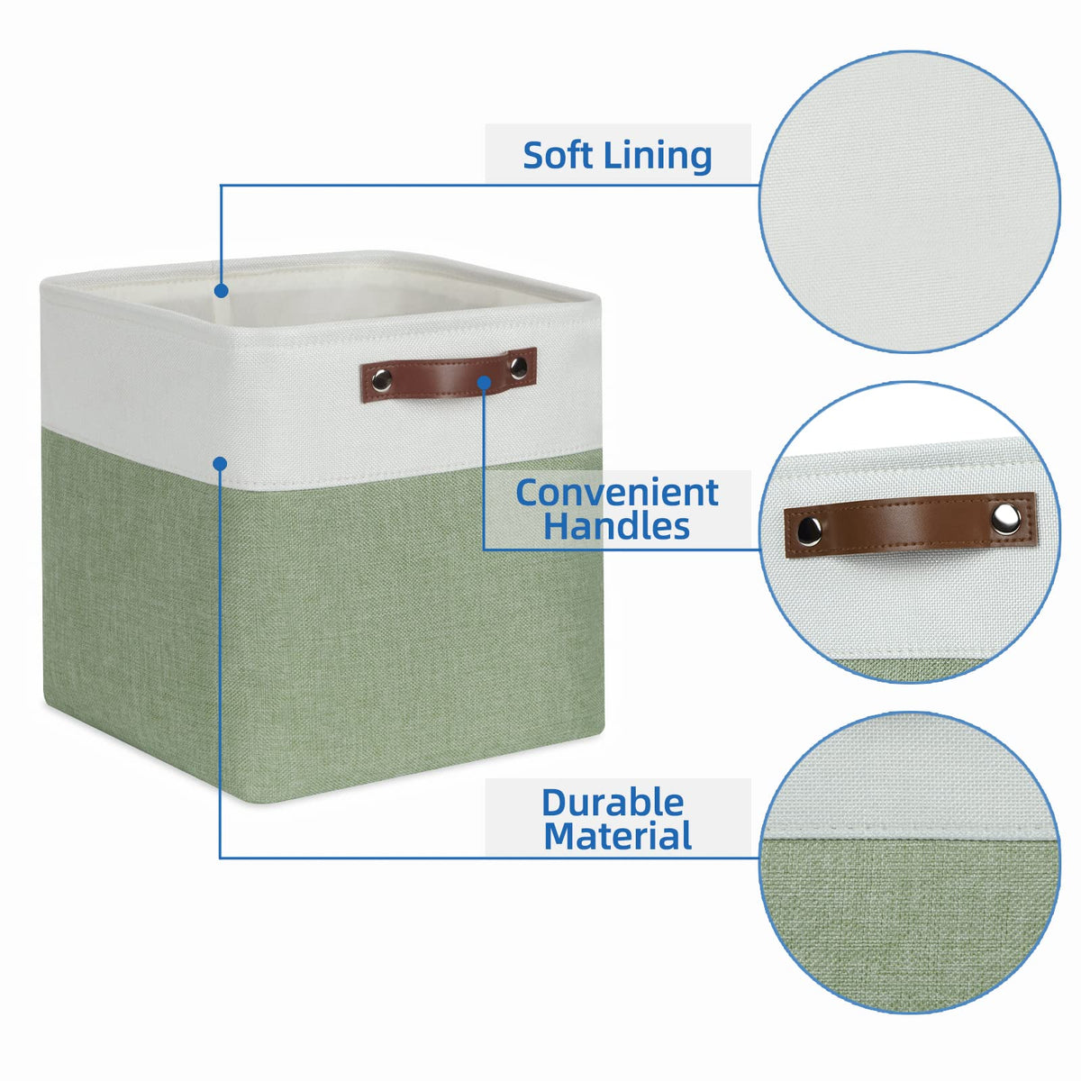 Temary Cube Storage Baskets For Shelves 12 Inch Storage Cubes 4Pack Fa ...