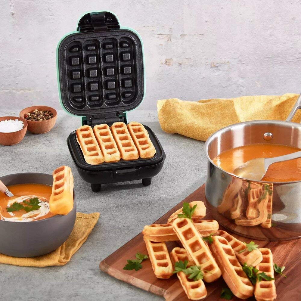 Dash Mini Waffle Stick Maker 4 Inch, Aqua – Homenkitchenshop