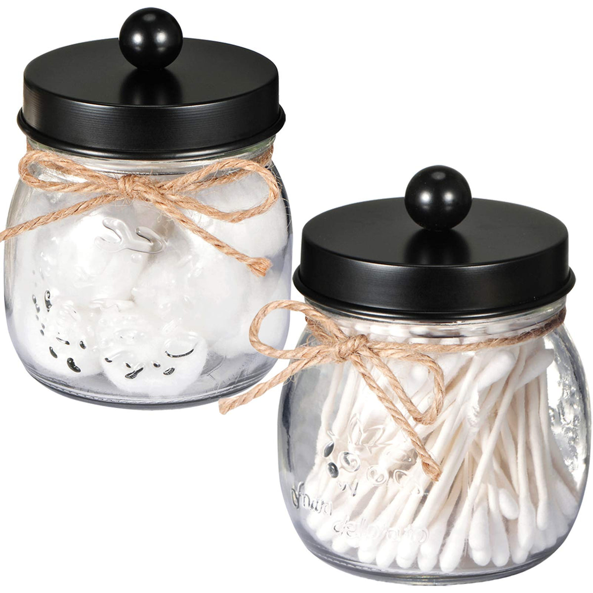 SheeChung Apothecary Jars Set Mason Jar Decor Bathroom Vanity Storage ...