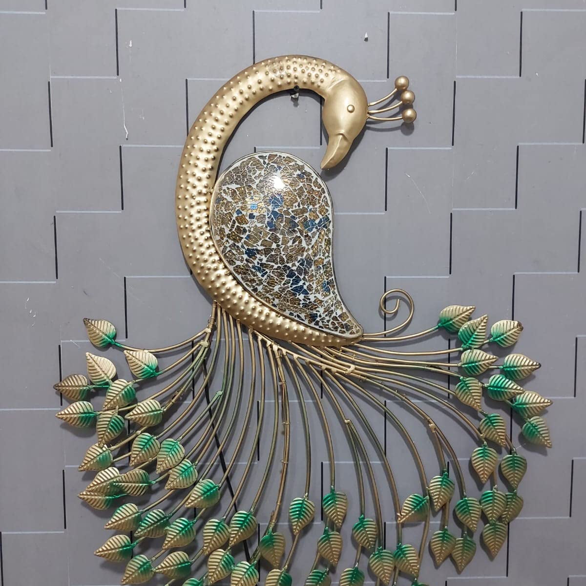 Himmart Hand Crafted Metal Led Peacock Hanging Wall Decor For Living R ...