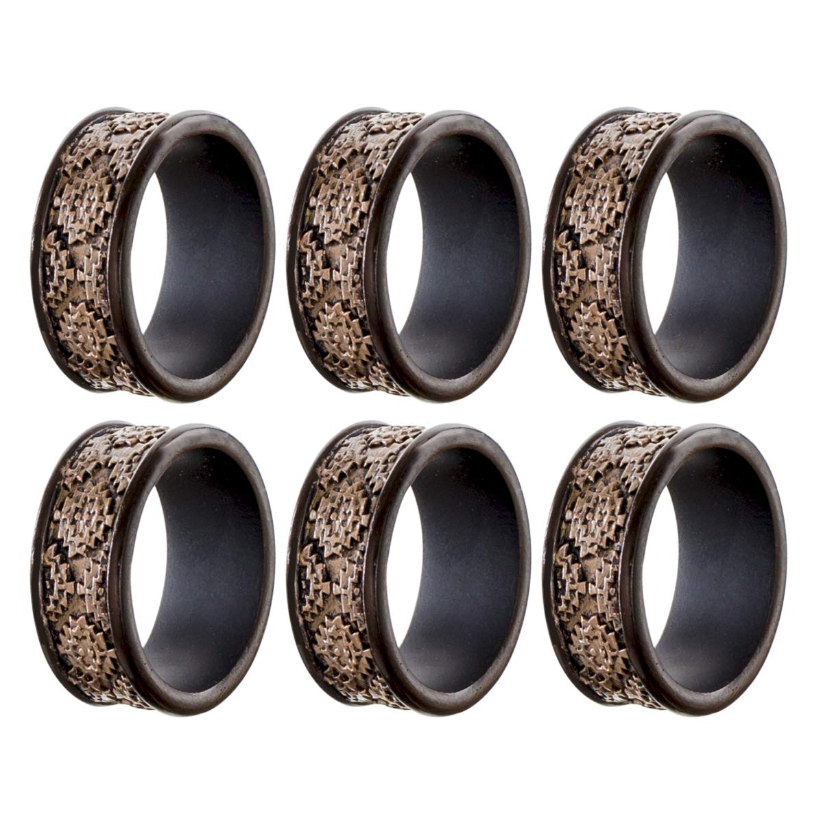 Dublin Napkin Rings Set Of 6 - Elegant Dining Table Decor Napkin Holde ...