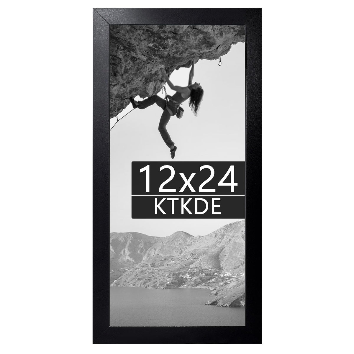 KTKDE 12x24 Picture Frame Black, Picture Poster Photo Frame wooden for ...