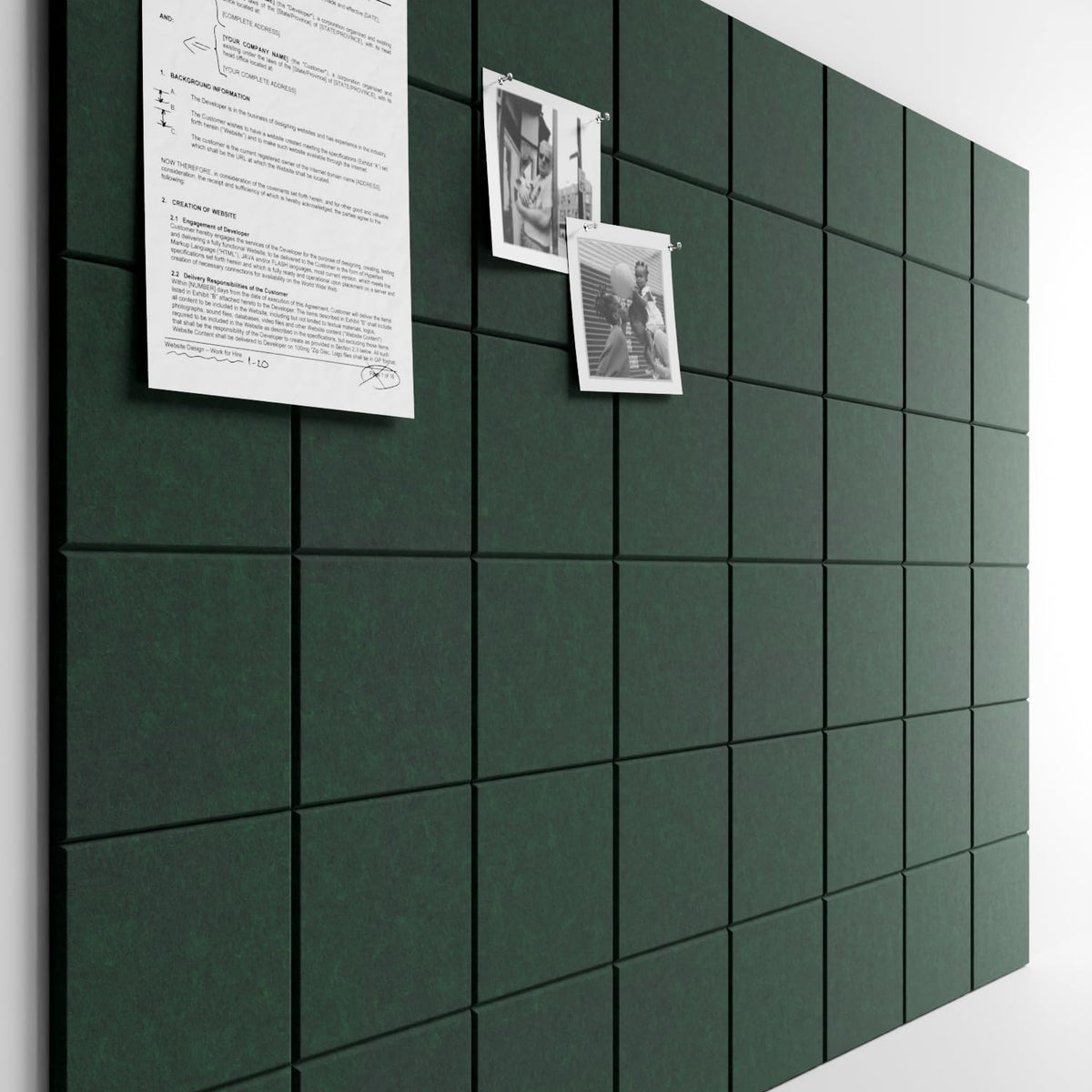 Bumusty Large Felt Bulletin Board 48 x 36 Cork Board Alternative-12 Pa ...