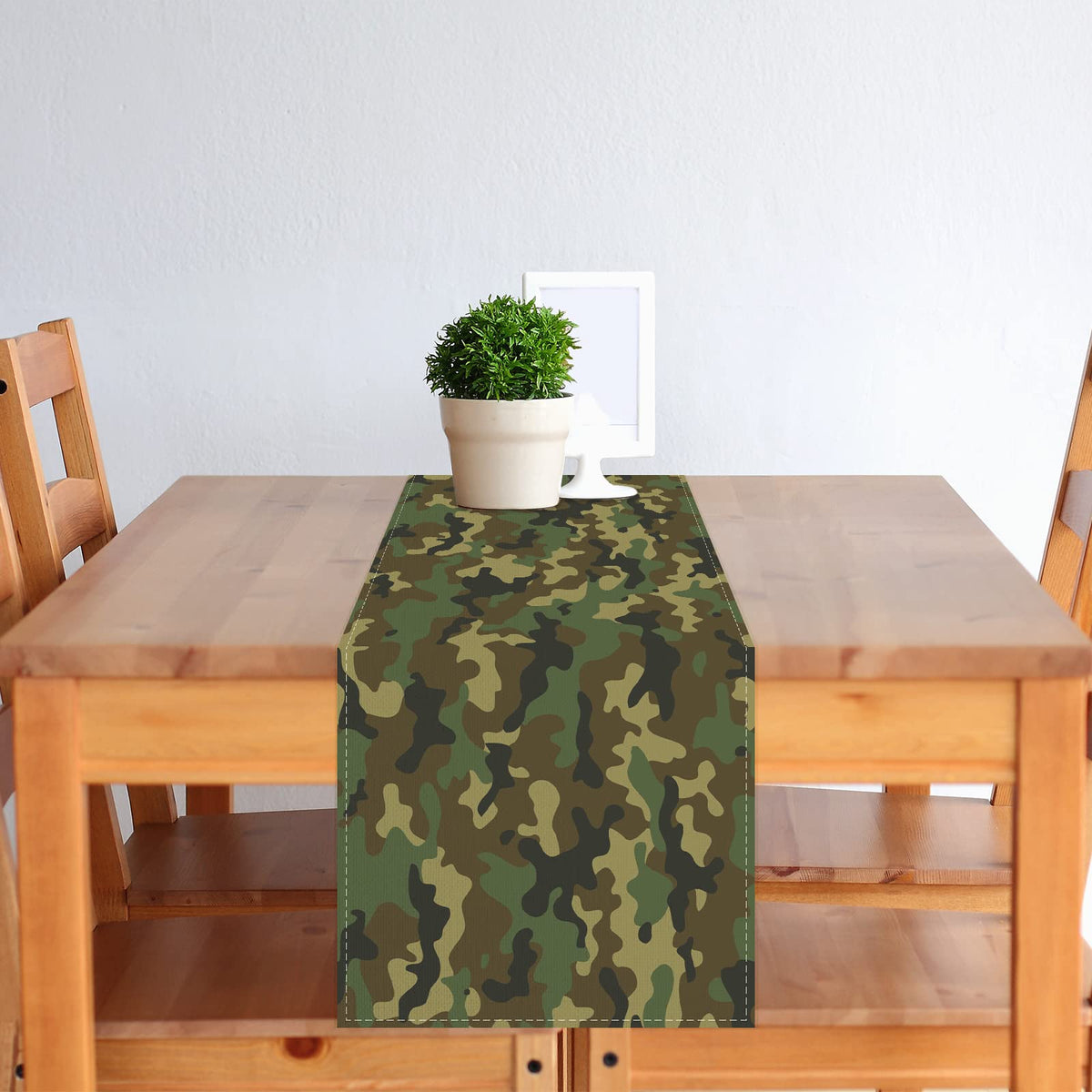 Linen Camouflage Table Runner Army Military Coast Guard Air Force Camo ...