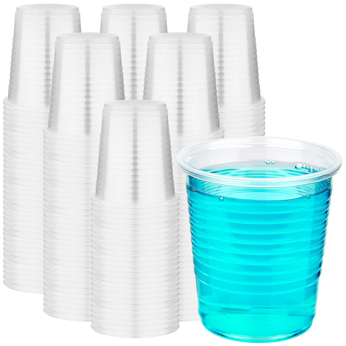 RACETOP 2000 Pack 3 oz Plastic Cups, Clear Disposable Plastic Cups Bul ...