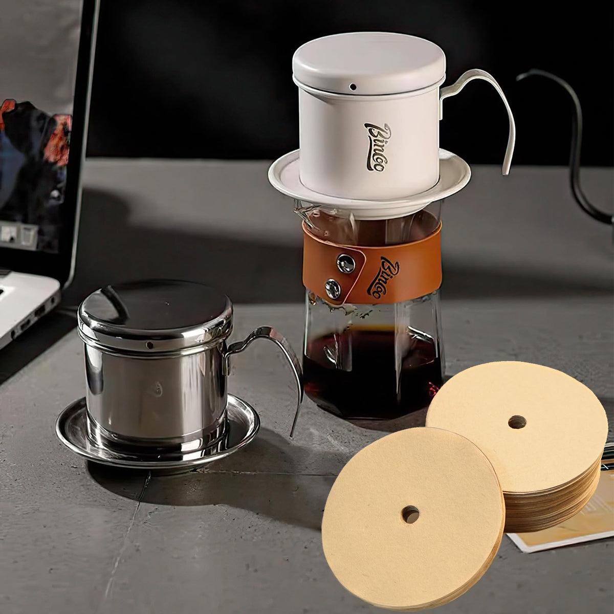 400 Count Percolator Coffee Filters, 3.75 In Unbleached Round Coffee P ...