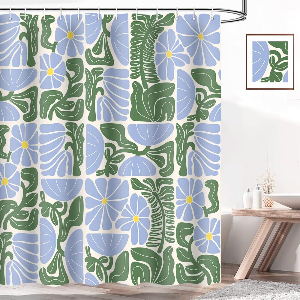 Deecabin Boho Abstract Colorful Floral Shower Curtain, Vintage Retro P ...