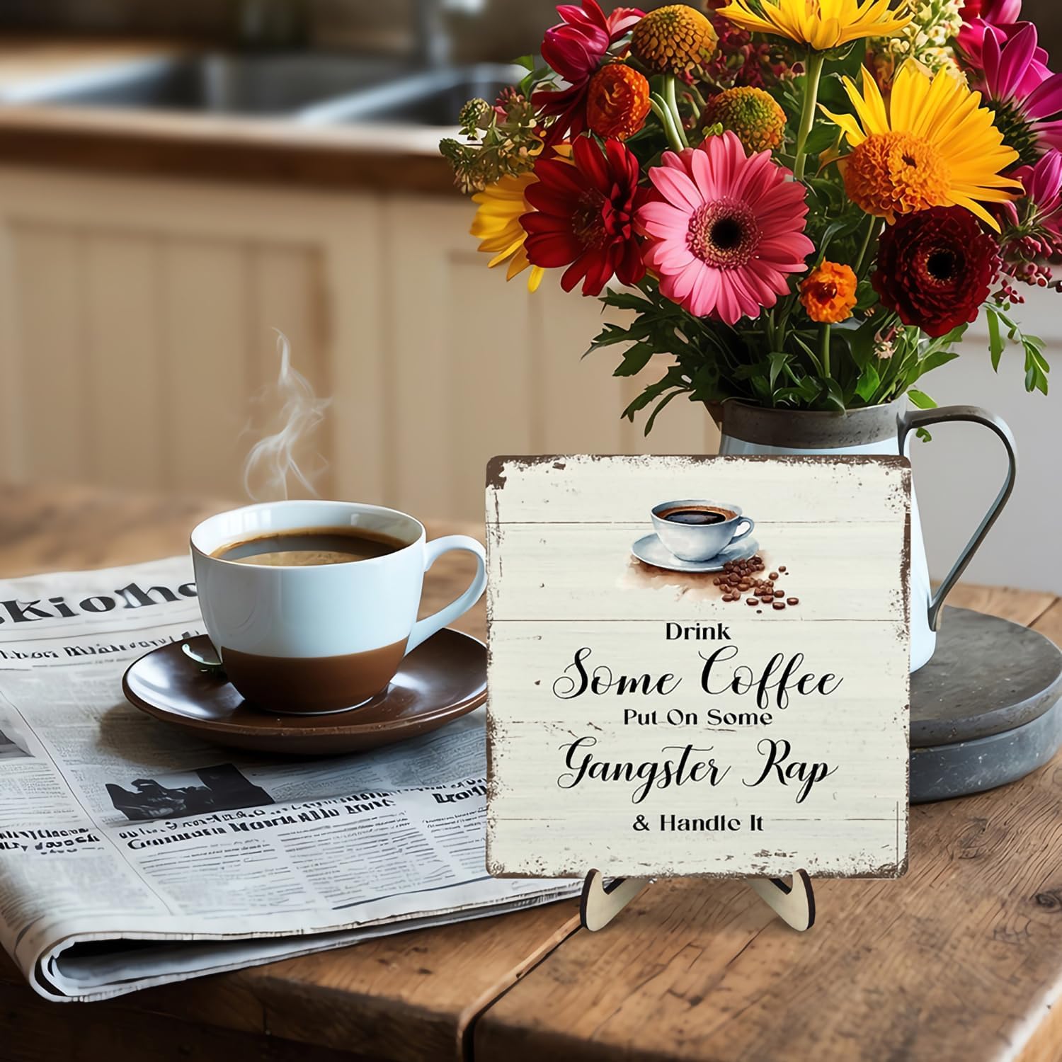 Coffee Bar Sign Plaque, Coffee Signs for Coffee Station, Vintage Coffe ...