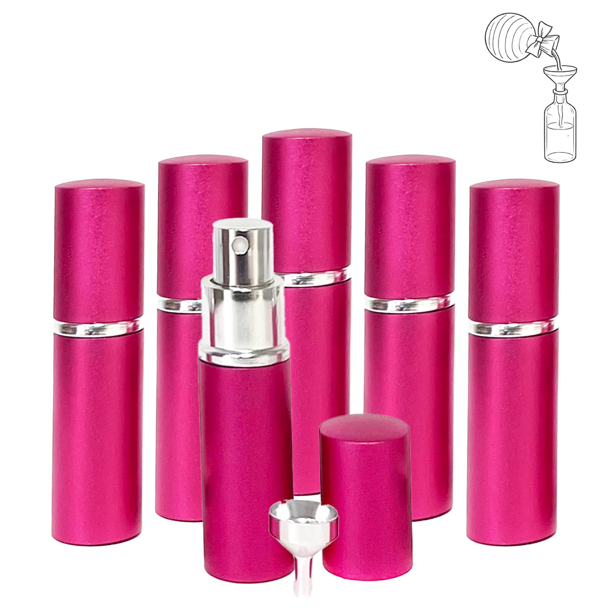 Youzey Perfume Atomizers With 6 Funnels - Travel-Size And Leak-Proof ...