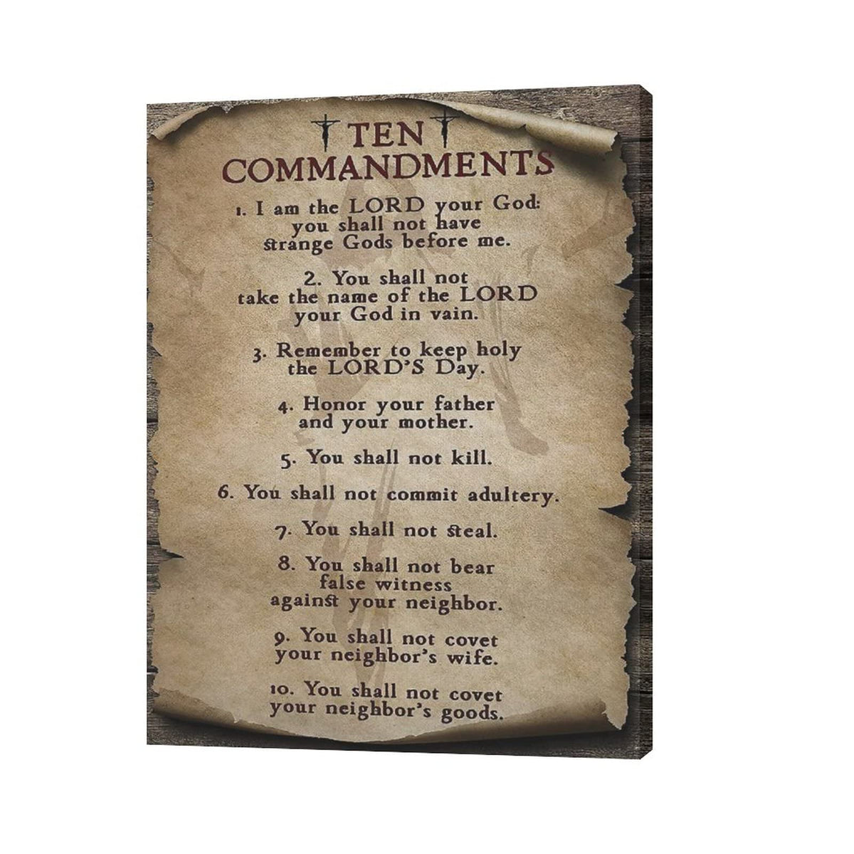 10 Commandments Wall Art Vintage Ten Commandments Wall Decor God Bible ...