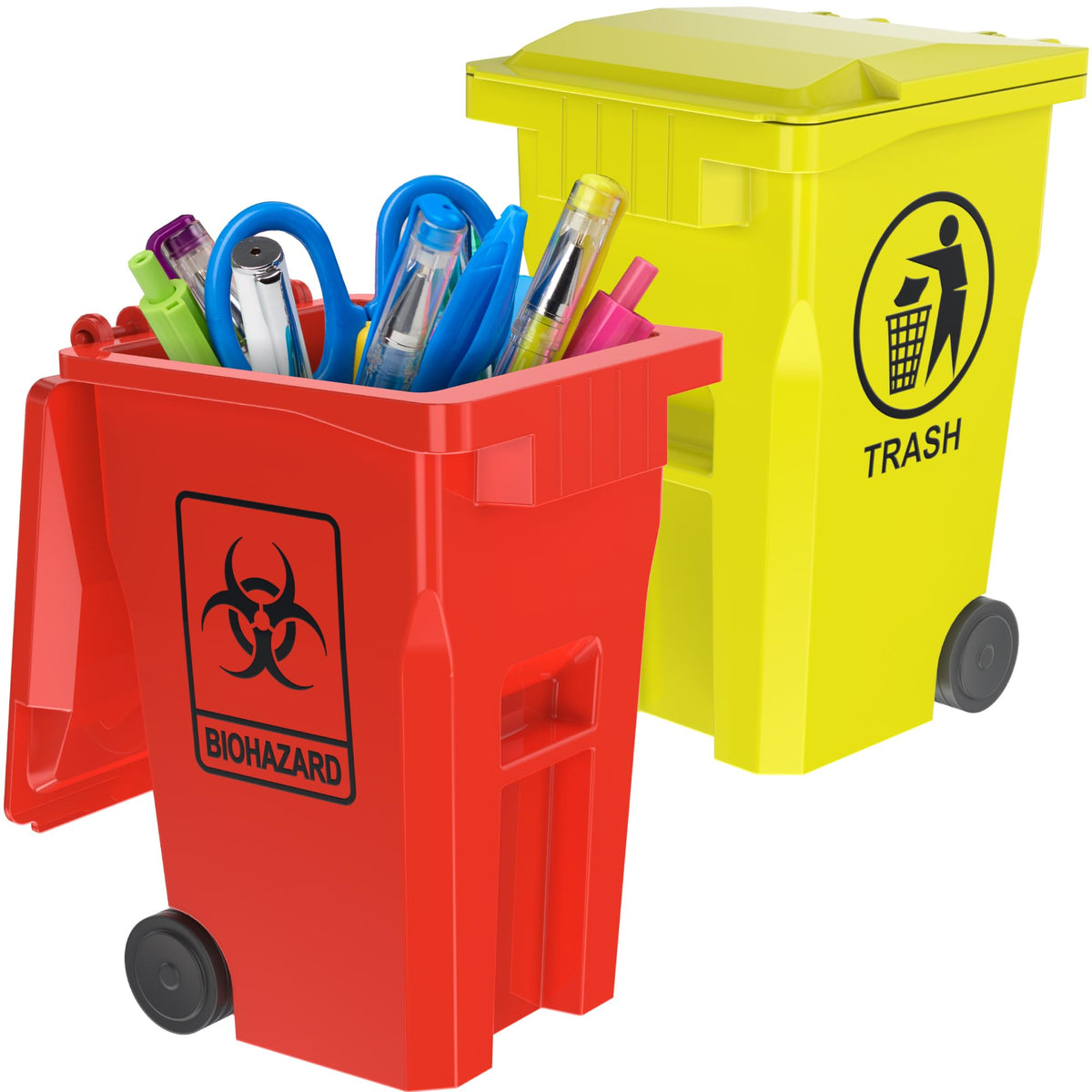 Wiosi Mini Garbage Trash Pen Holder For Desk And Tiny Recycle Bin Penc ...