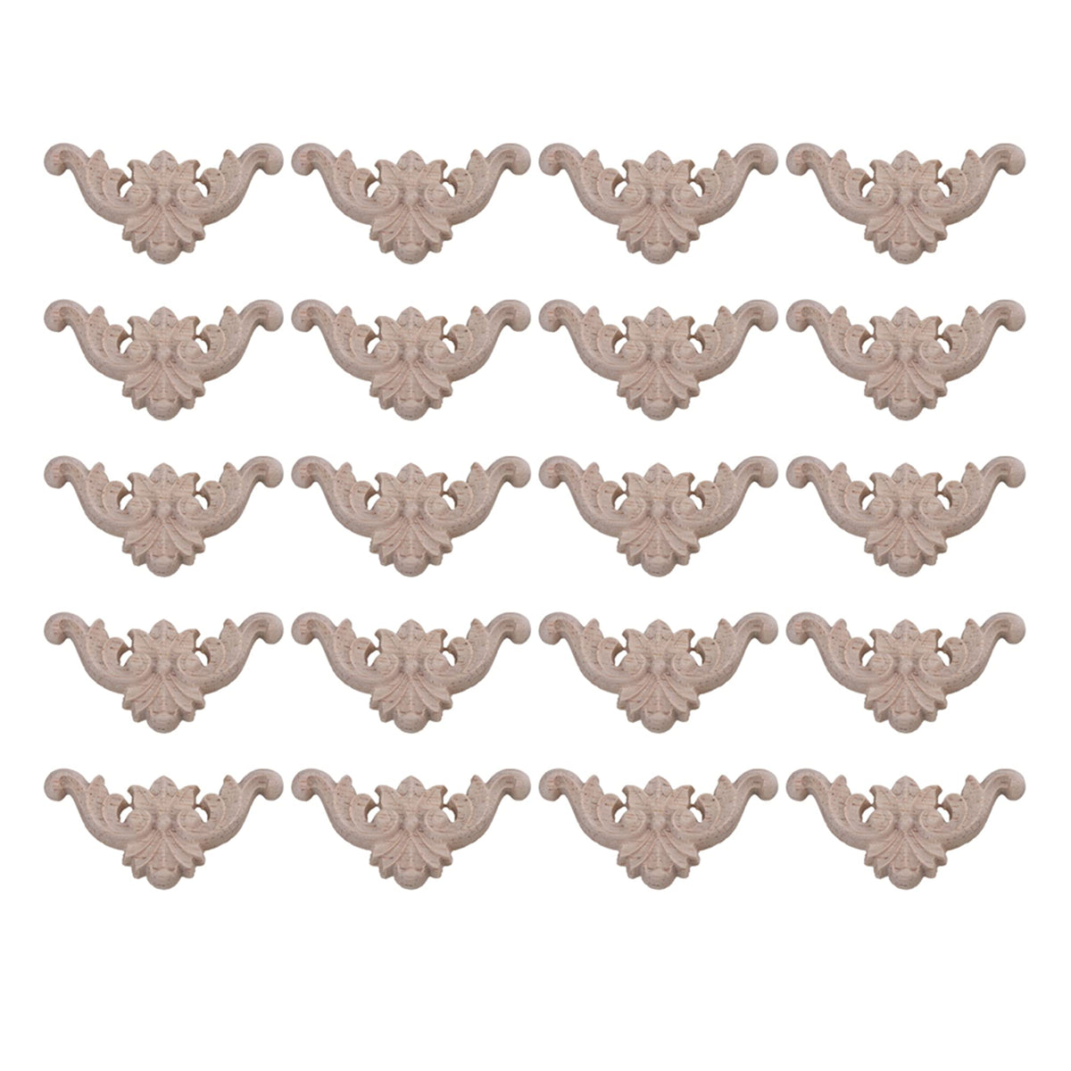 Mxfans Type C-15 Wood Carved Decal Corner Onlay Applique Flower 40X40M ...