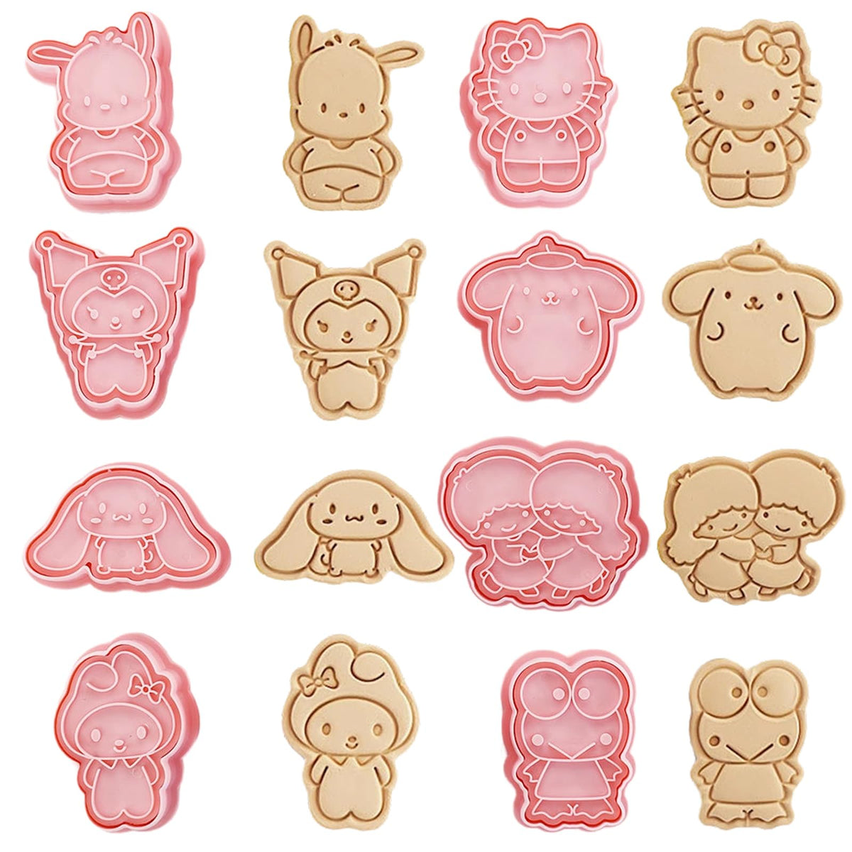 Cute Kitty Cat Cookie Cutter, 8 Pieces Cookie Cutters With Embossed St ...