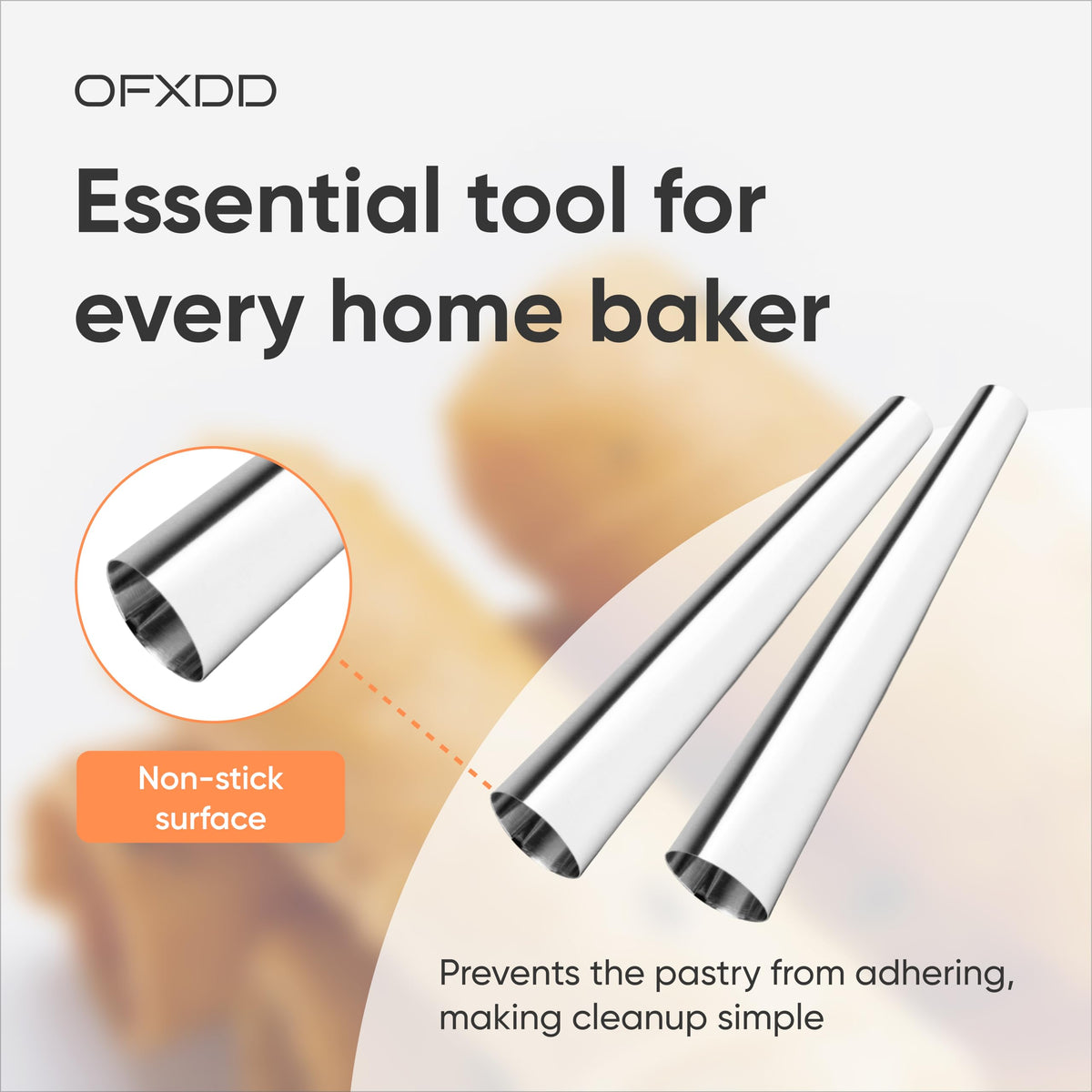 Ofxdd Cream Metal Cones - Pack Of 12 - Baking Stainless Steel Horn Mol ...