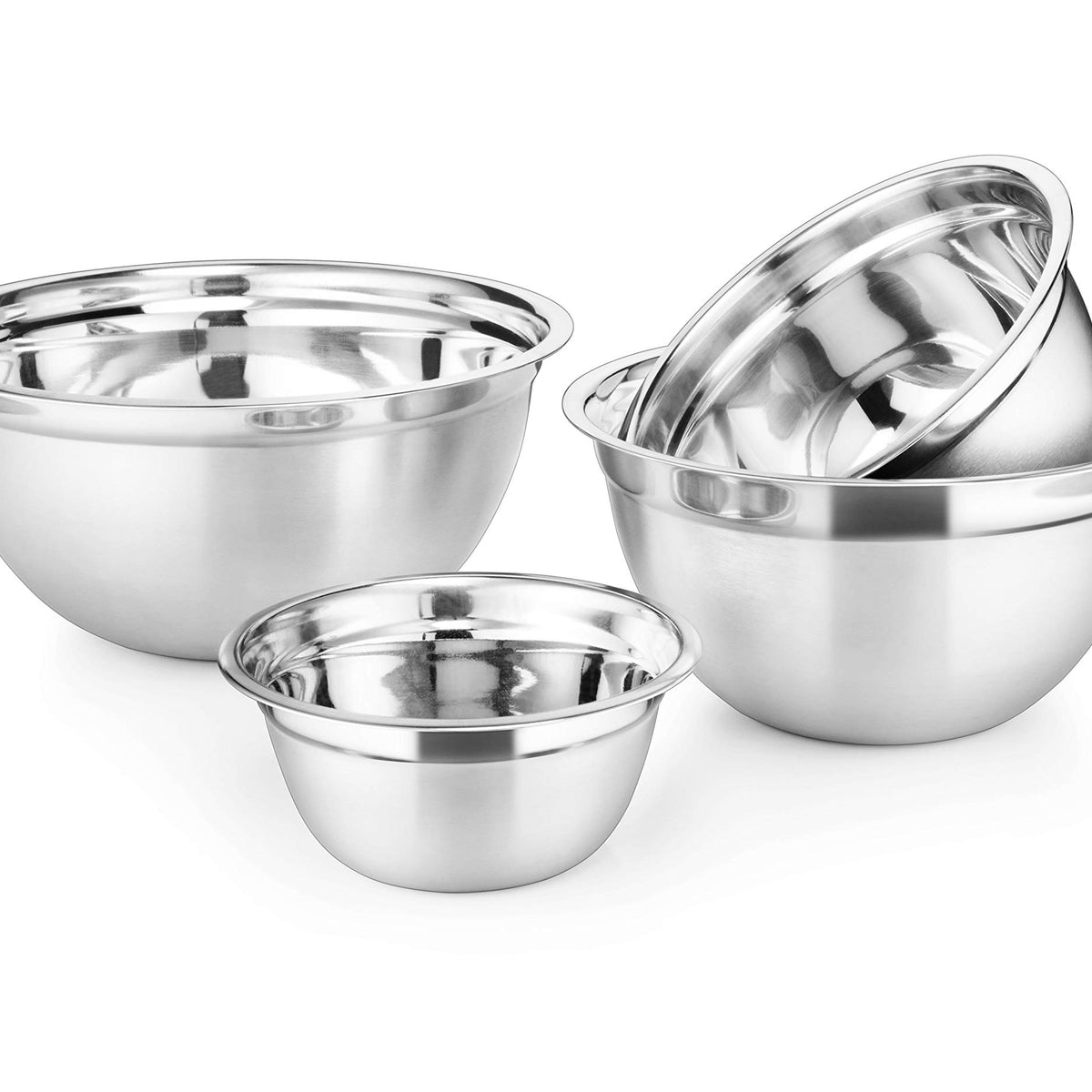 Avador Premium Stainless Steel Mixing Bowls, Set Of 4 Brushed Stainles ...