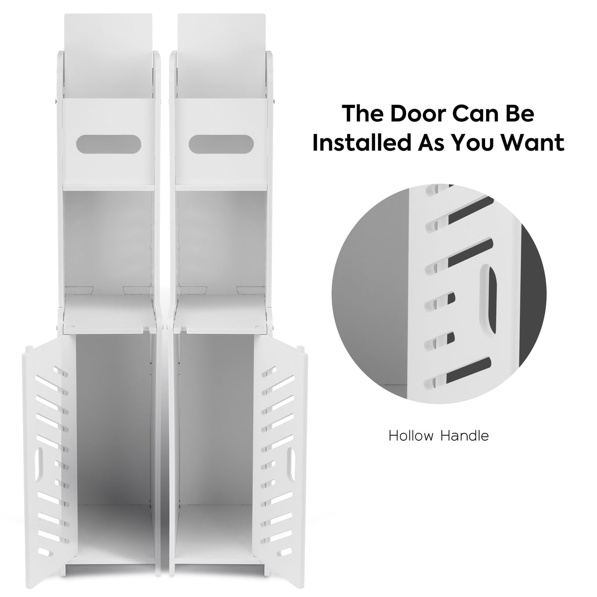Doxo White Toilet Paper Holder Stand, Slim Bathroom Organizers And Sto ...