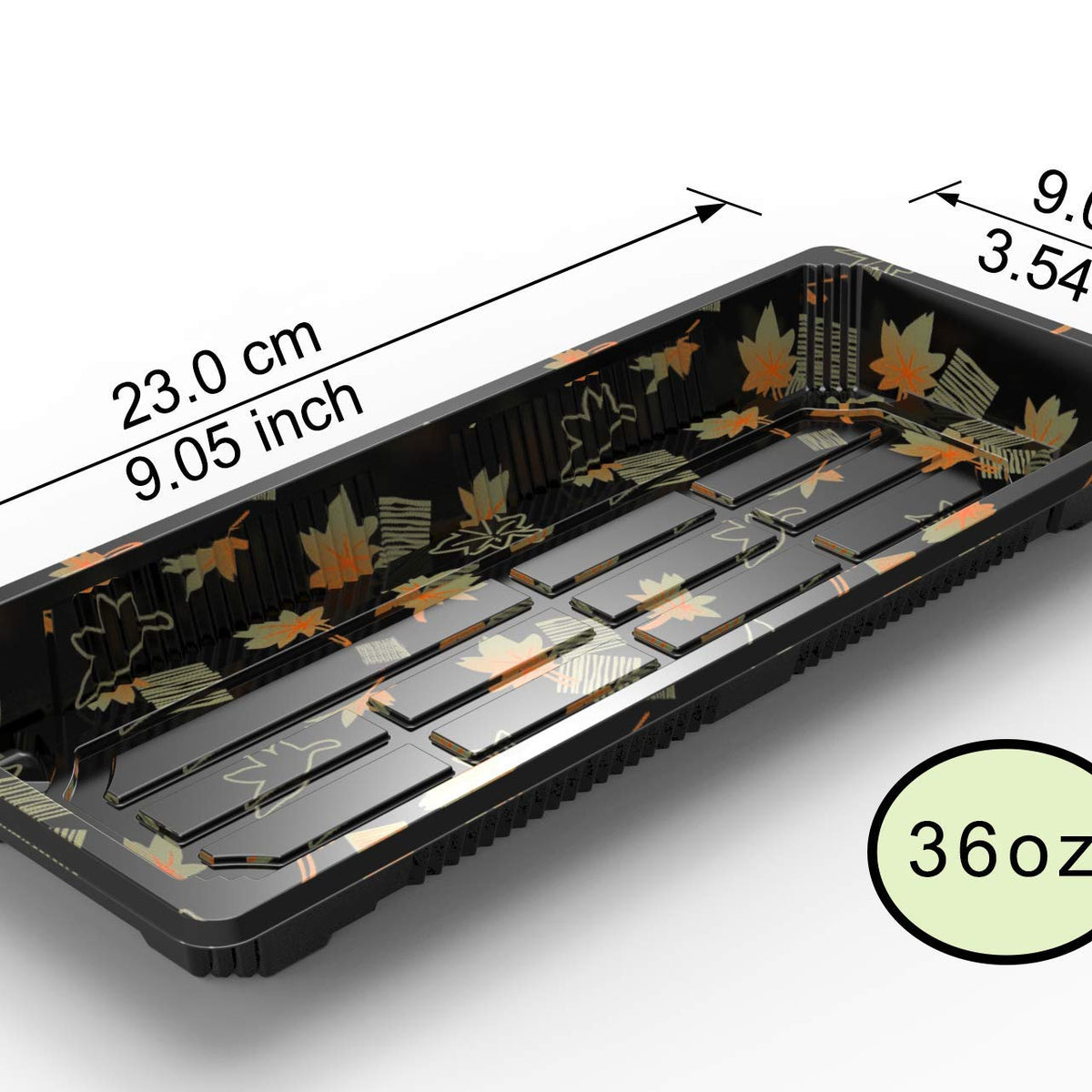 Seaboom 2# Sushi Container Sushi Tray Sushi Plate 9X3.5-Inch Take Out ...