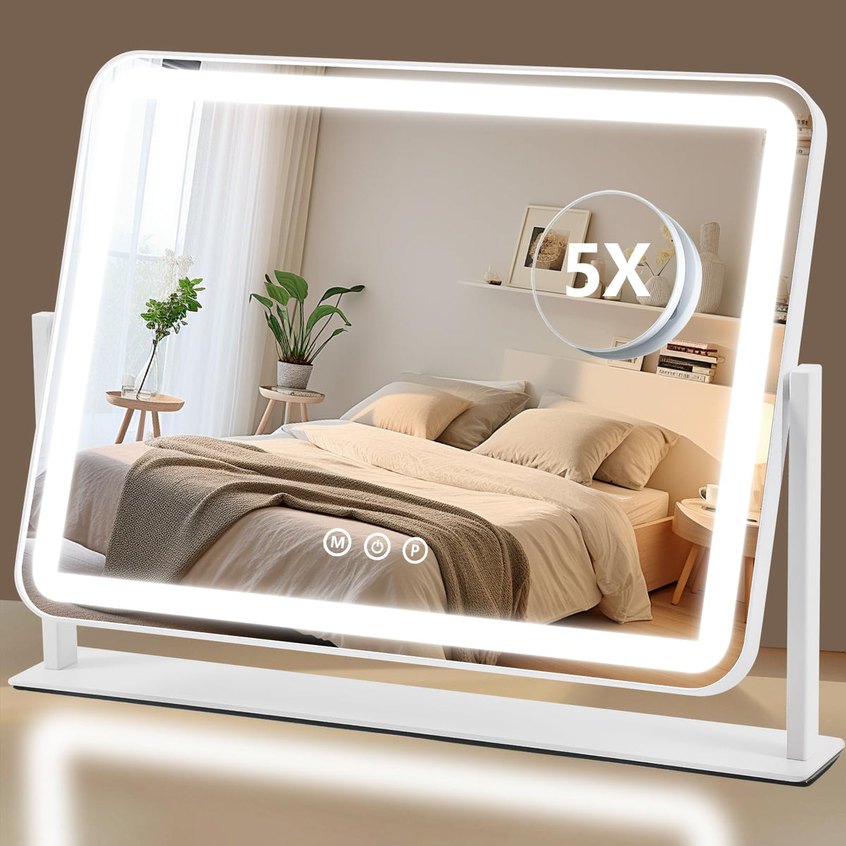 Vikert Vanity Mirror With Lights 5X Magnification Spot Mirror, Makeup ...