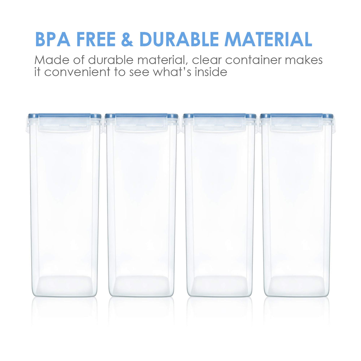 Vtopmart Extra Large Tall Airtight Food Storage Containers 4 Pieces 5 ...