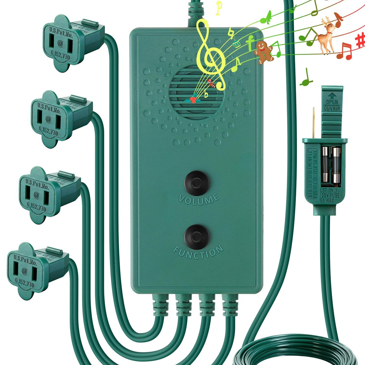 Enhon Vintage 90s Musical Christmas Lights Controller, Singing Christm ...