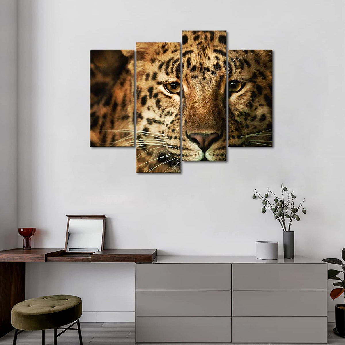 Leopard Wall Art Cheetah Painting Pictures Print On Canvas Animal The ...