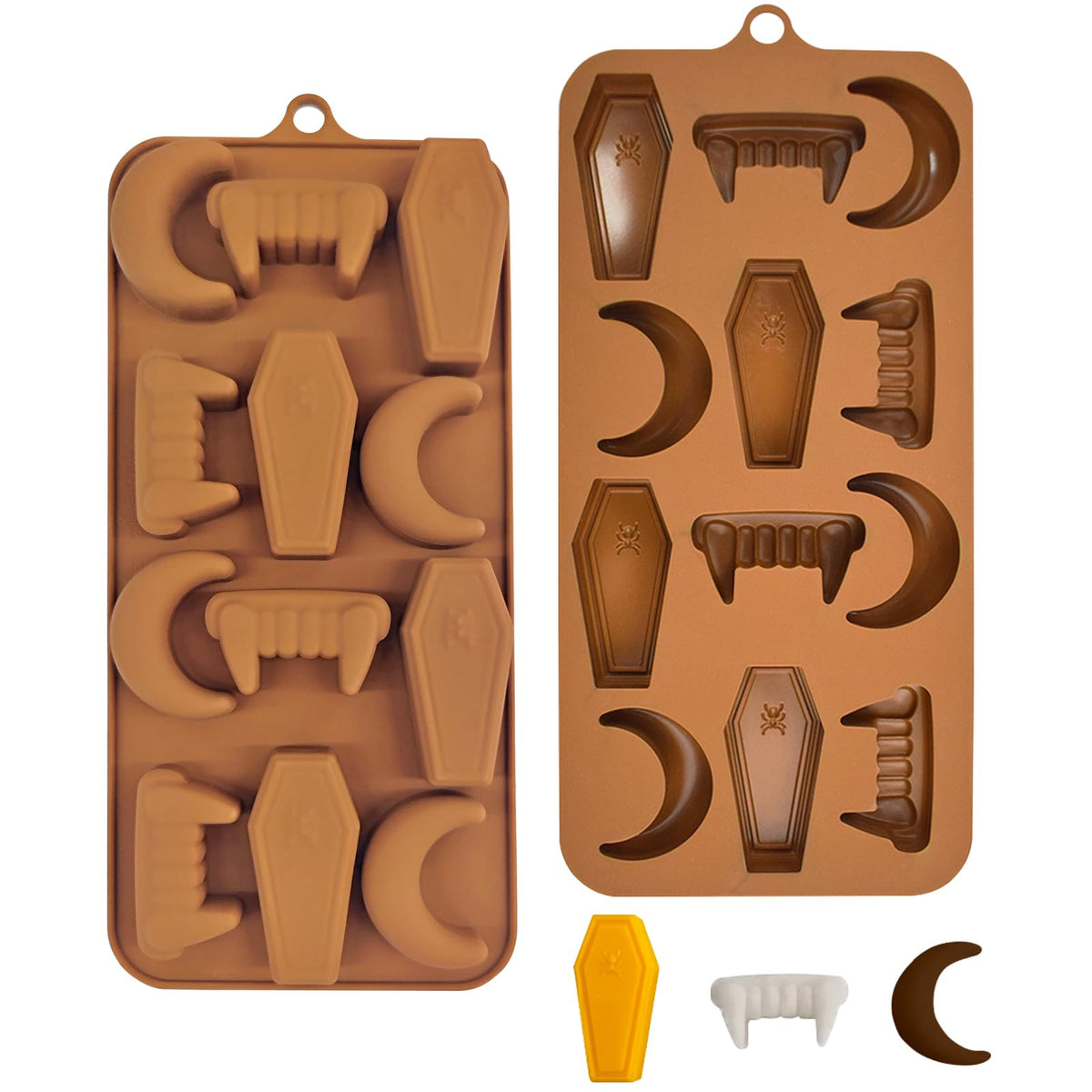 Eduee Silicone Chocolate Molds Halloween Candy Molds Vampire Teeth Rip ...